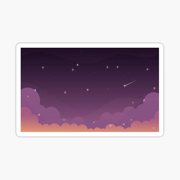 "night sky and moon, starry sky, endless night sky" Sticker by ...
