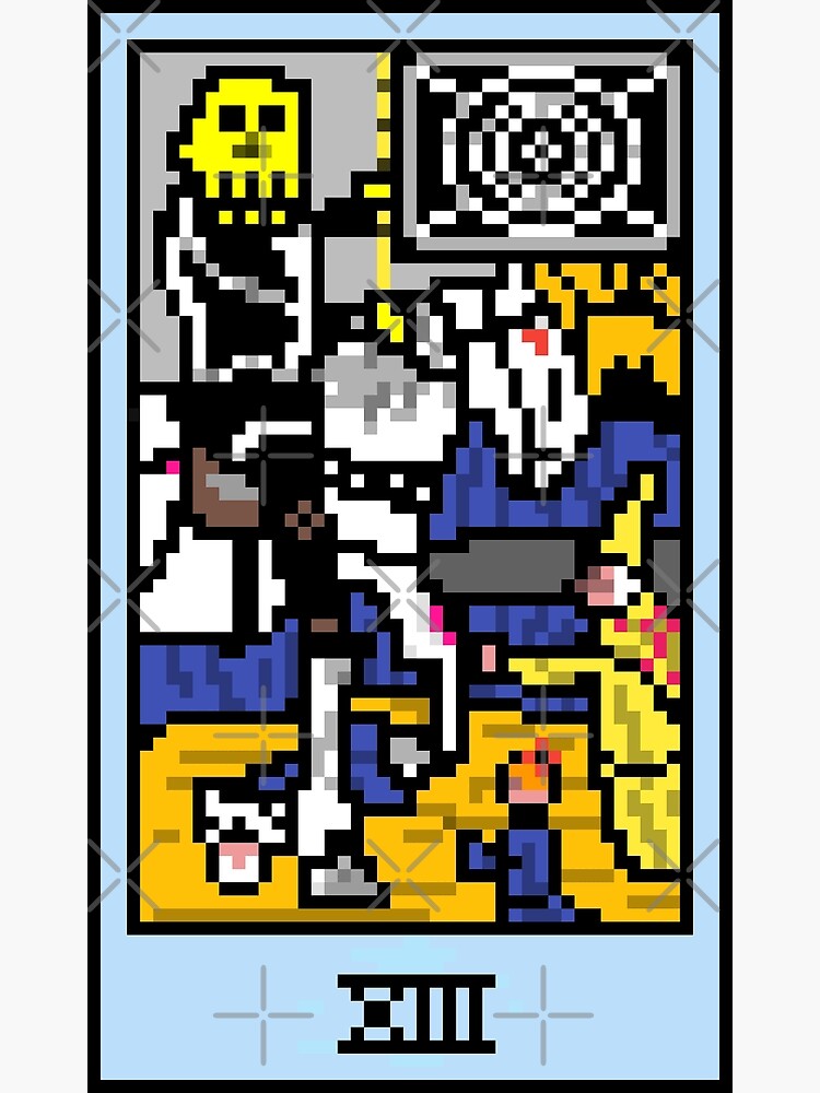 "Wait, is this pixel art tarot? Pink - Major Arcana 'Death' (Design for ...