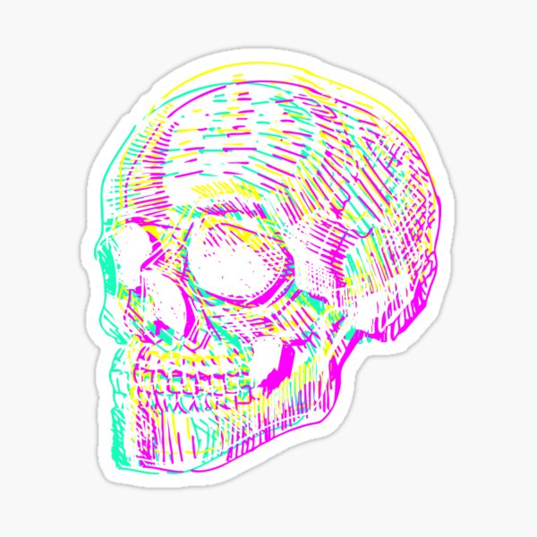 "Skeleton head" Sticker for Sale by mmbMshop | Redbubble
