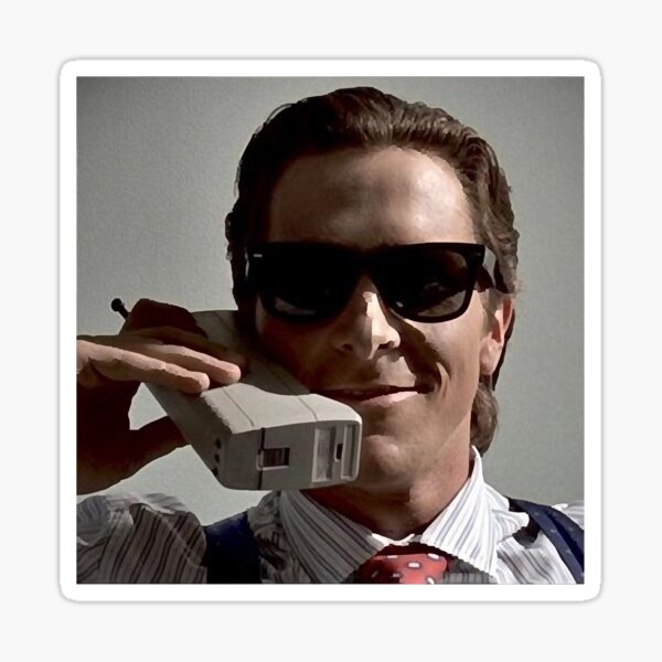 Pegatina «Patrick Bateman llamando - meme de American Psycho» de ...