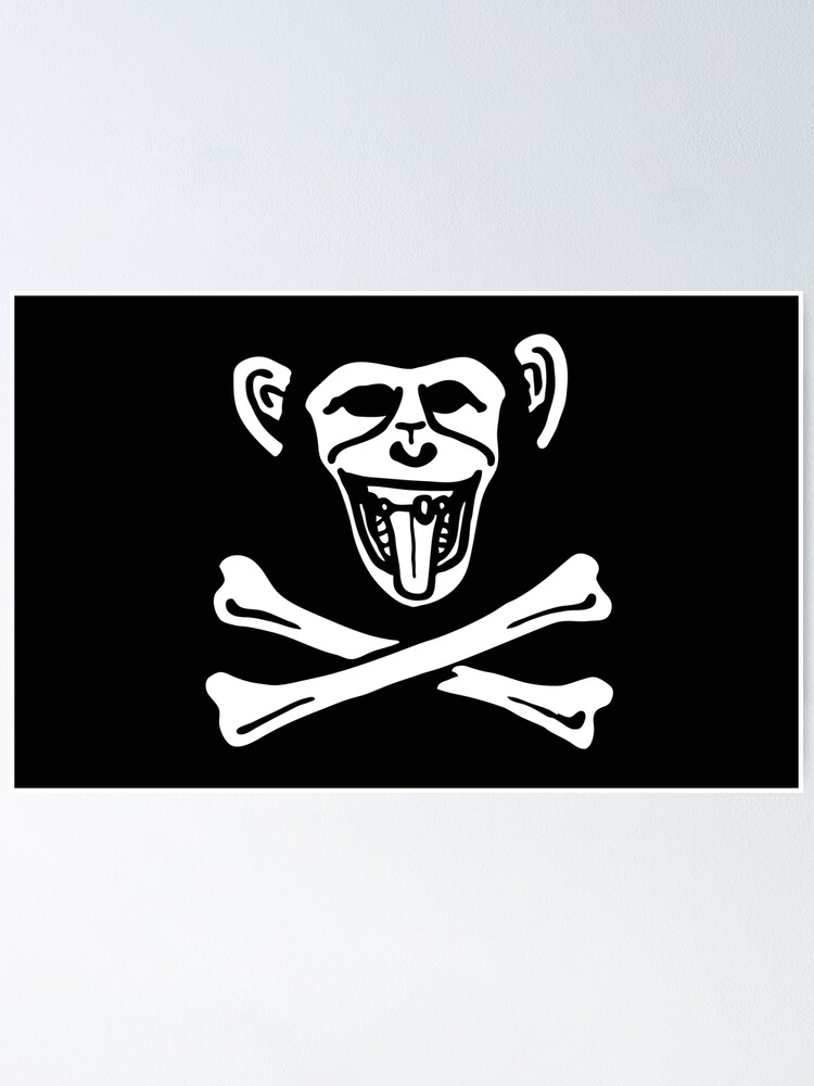 "Iron Chimp Jolly Roger" Poster for Sale by TheLangdon | Redbubble