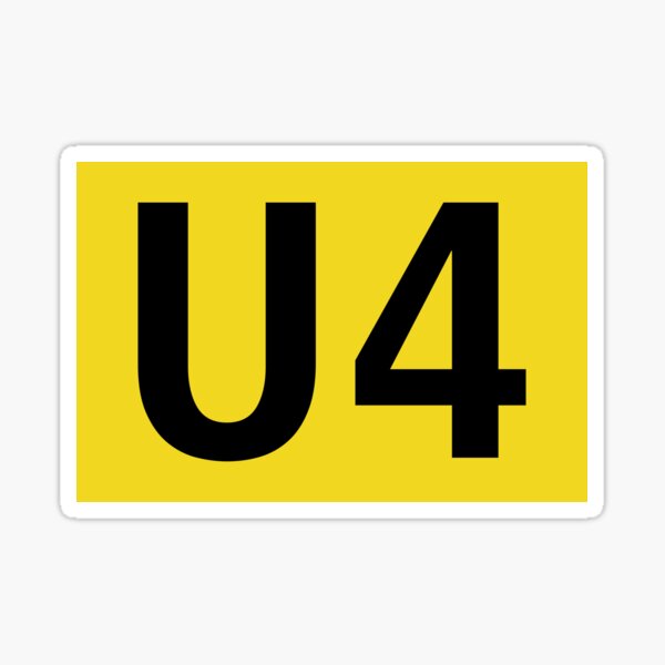 "Subway line U4 (Berlin)" Sticker by LUNDSdesign | Redbubble