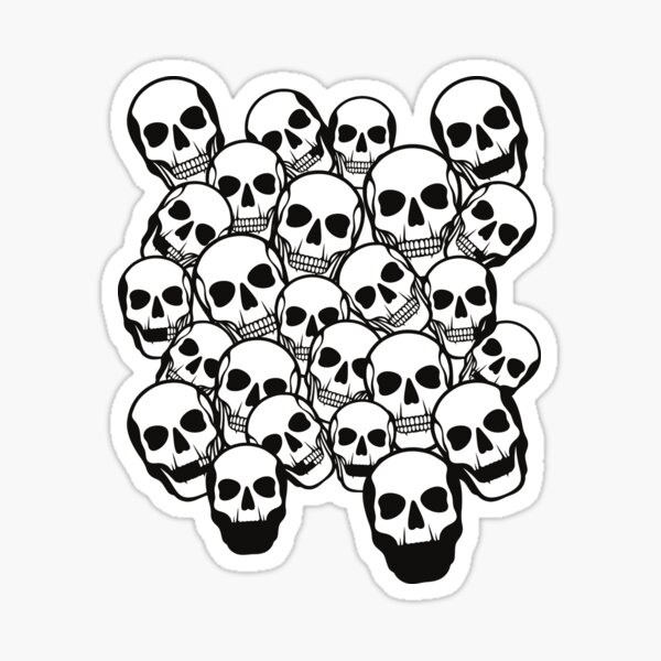 "Skeleton head" Sticker for Sale by mmbMshop | Redbubble