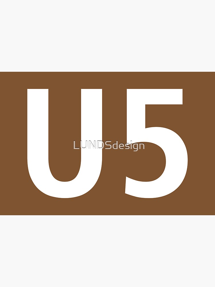 "Subway line U5 (Berlin)" Sticker for Sale by LUNDSdesign | Redbubble