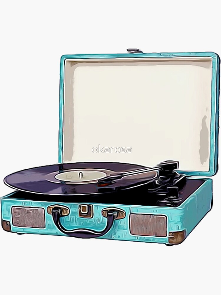 "vinyl record player" Sticker by okarosa | Redbubble
