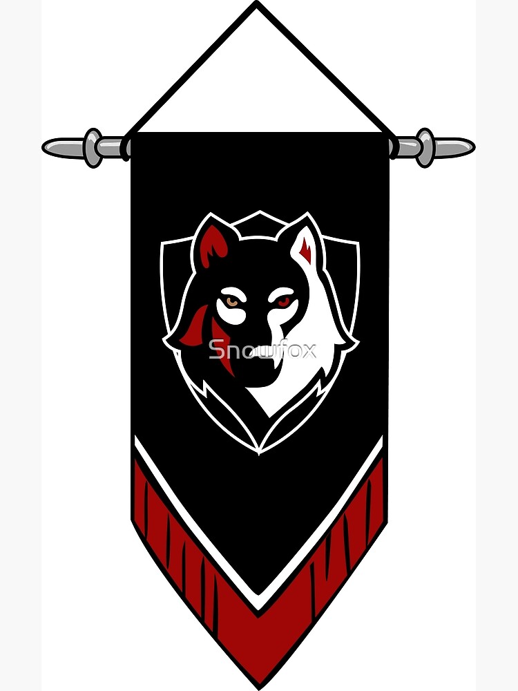 "DND White Wolf banner" Poster by Snowfox | Redbubble