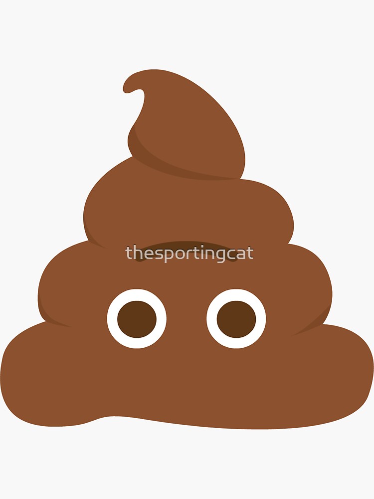 "Poop Emoji - 13 Upside Down" Sticker for Sale by thesportingcat ...