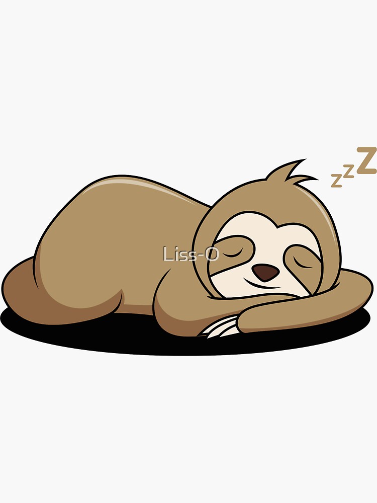 "Sleepy sloth" Sticker for Sale by Liss-O | Redbubble