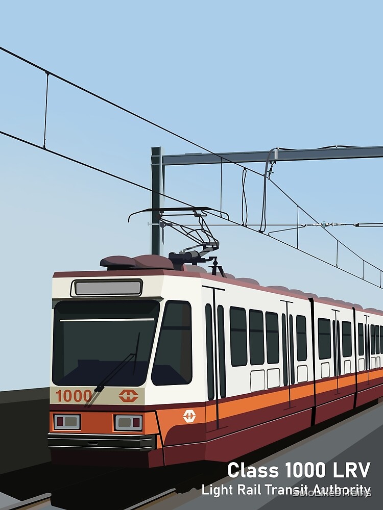 "LRTA Class 1000 1st gen LRV Poster" Poster by SuloLikesTrains | Redbubble