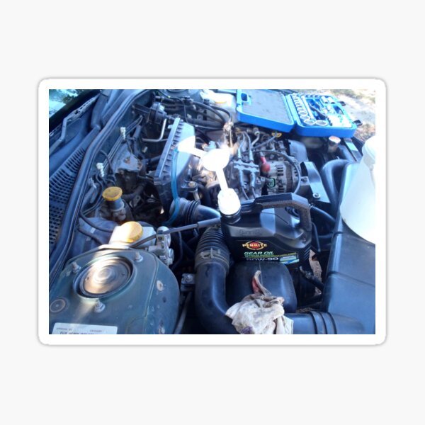 "filling the gearbox oil" Sticker by BigAndRed | Redbubble