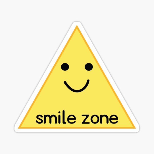 "Smile Zone smile zone sign yellow summer sunshine" Sticker for Sale by ...