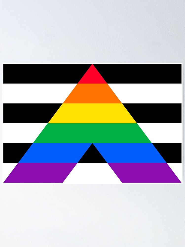 "Straight LGBTQ Ally Flag" Poster for Sale by flagarts | Redbubble