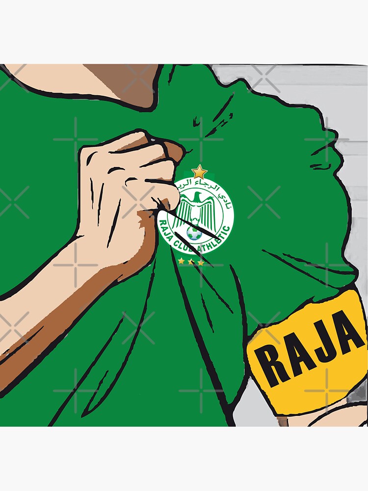 "Raja Club Athletic Casablanca morocco" Sticker for Sale by Muss 86 ...