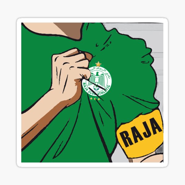 "Raja Club Athletic Casablanca morocco" Sticker for Sale by Muss 86 ...