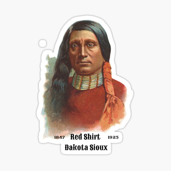"Red Shirt - Dakota Sioux - Vintage Portrait Originally Allen & Ginter ...