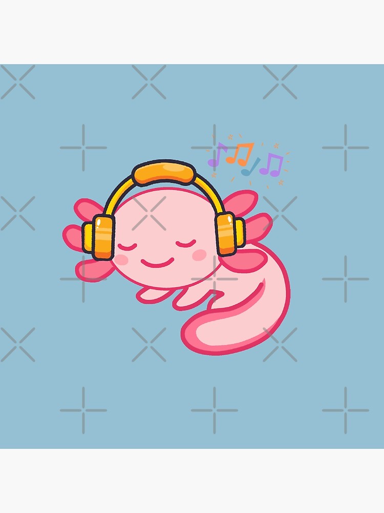 "Axolotl listening music" Poster for Sale by Saumik-Z | Redbubble