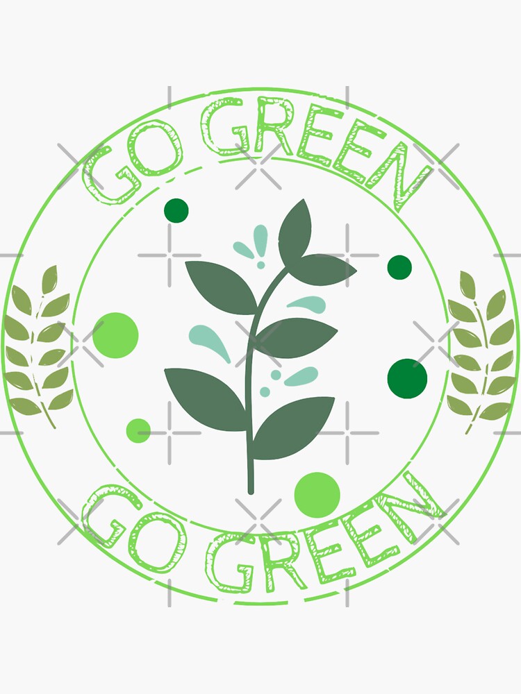 "go green logo" Sticker by MIOxo | Redbubble