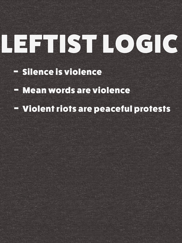 "Leftist Logic - Anti Woke - Funny Conservative Shirts" T-shirt for ...