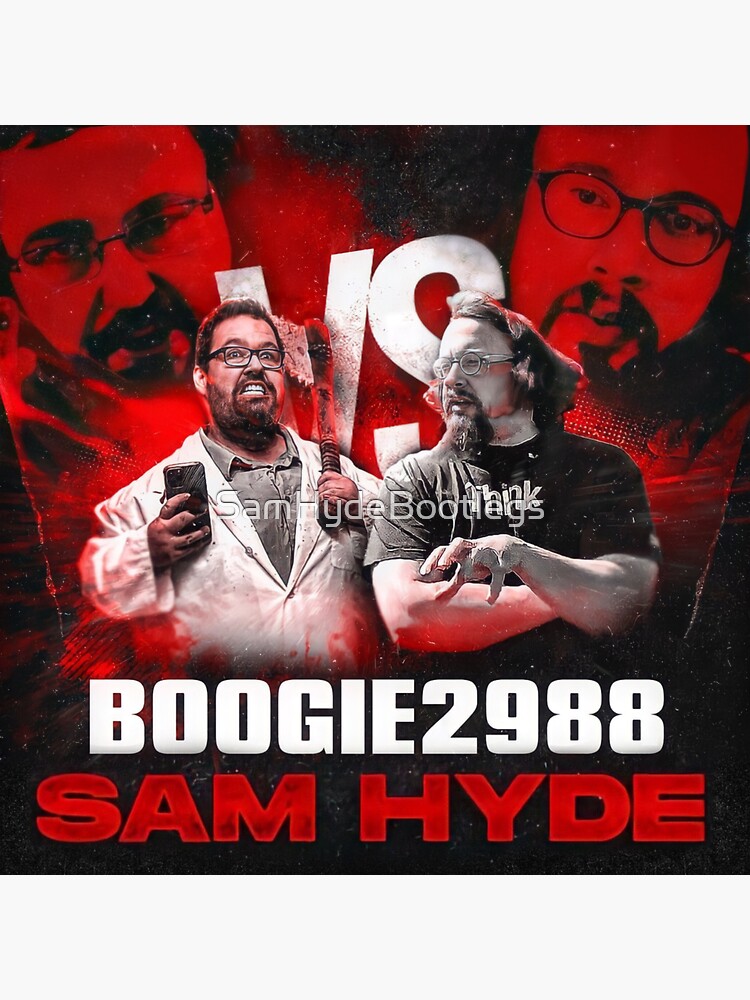 "Sam Hyde vs Boogie2988" Sticker by SamHydeBootlegs | Redbubble