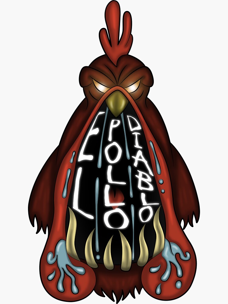 "El Pollo Diablo (Monkey Island Digital Illustration)" Sticker for Sale ...