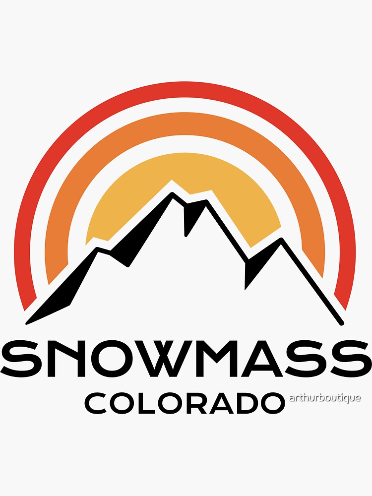 "Snowmass Mountain Sun - Snowmass Aspen Colorado CO" Sticker for Sale ...