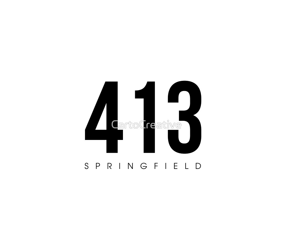 "Springfield, MA - 413 Area Code" by CartoCreative | Redbubble