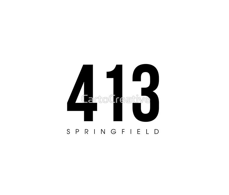 "Springfield, MA - 413 Area Code" by CartoCreative | Redbubble