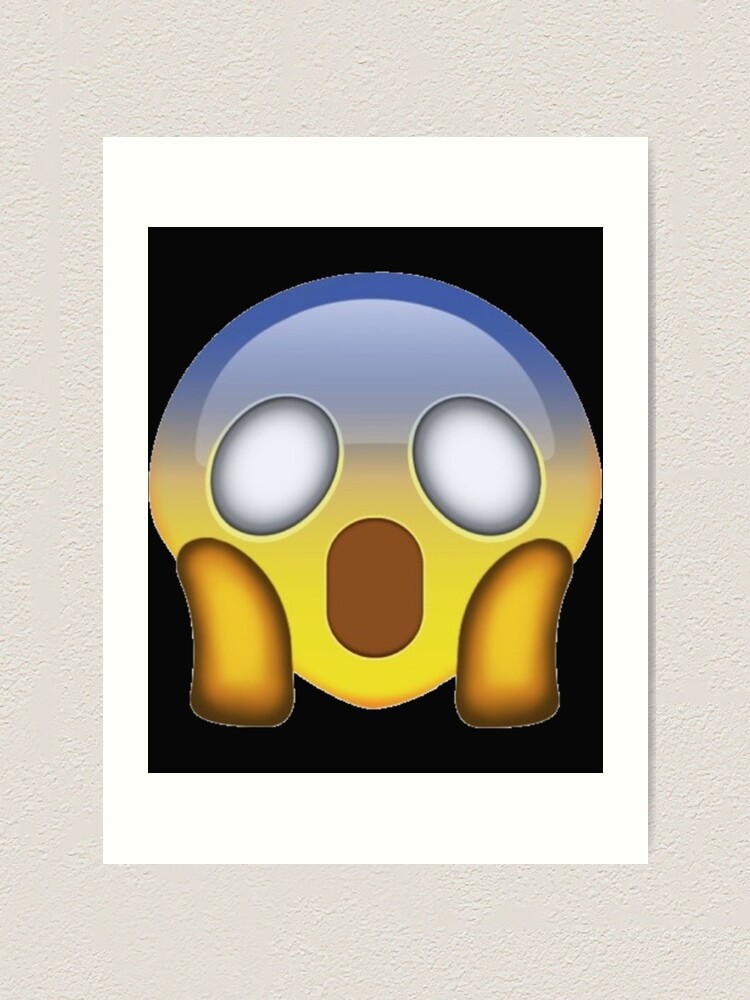 "scream shock fear emoji " Art Print for Sale by CasualKnit | Redbubble
