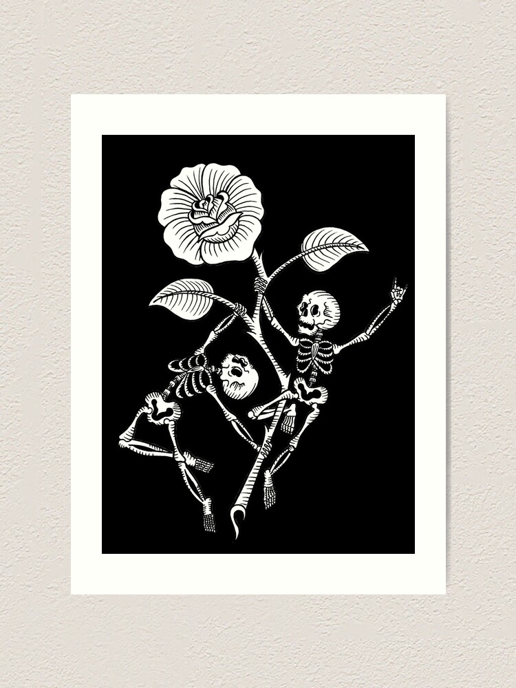 "Skeleton Pole Dance" Art Print for Sale by TheRiZart | Redbubble