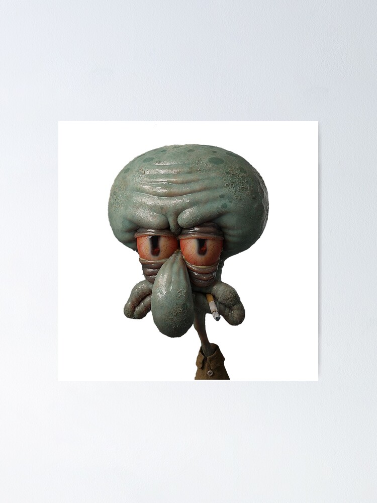 "Real Squidward" Poster for Sale by SummerCurse | Redbubble