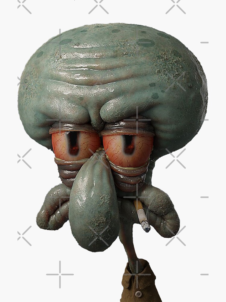 "Real Squidward" Sticker for Sale by SummerCurse | Redbubble
