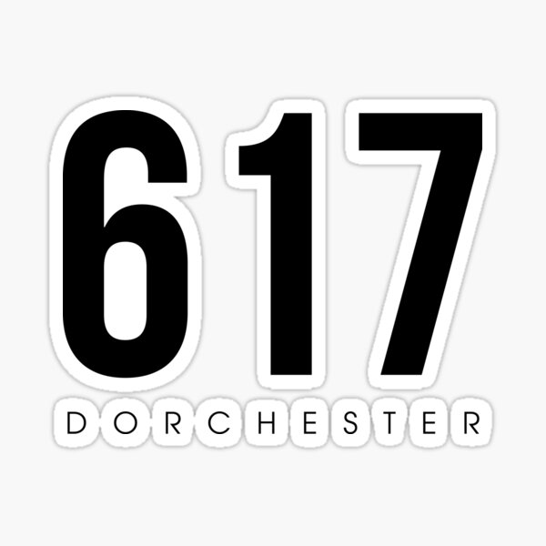 "Dorchester, MA - 617 Area Code" Sticker for Sale by CartoCreative ...