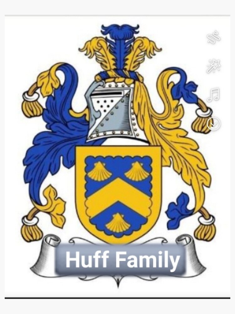"Huff Family Crest" Sticker by HUFFENUFFARTS | Redbubble