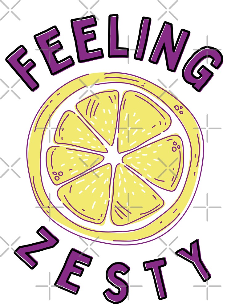 "Feeling Zesty/ Funny Lemon Pun" Sticker for Sale by ylavine-rb | Redbubble