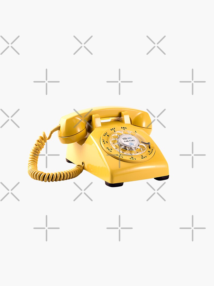 "Rotary phone" Sticker by goldencrowns | Redbubble