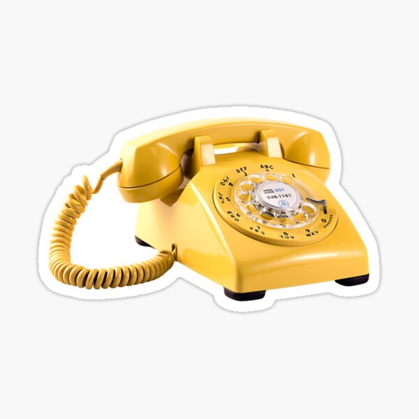 "Rotary phone" Sticker by goldencrowns | Redbubble