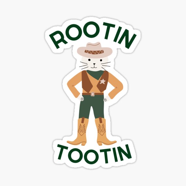 "Rootin Tootin Cowboy Cat" Sticker by farshad01 | Redbubble