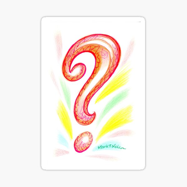 "Question Mark " Sticker for Sale by LaVernesworld | Redbubble