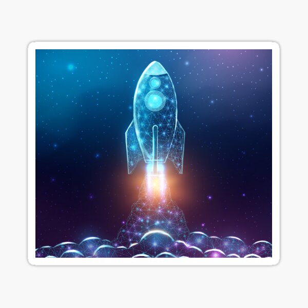"Rocket launch" Sticker by allprintdesign | Redbubble