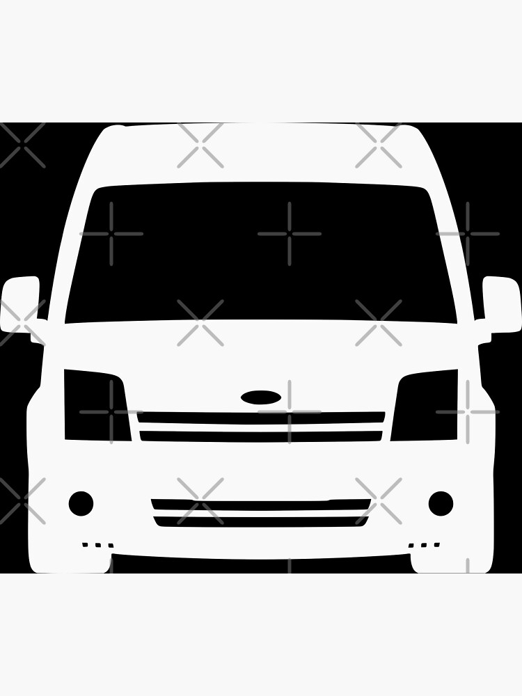 "Ford Transit Turneo Connect white silhouette" Metal Print for Sale by ...