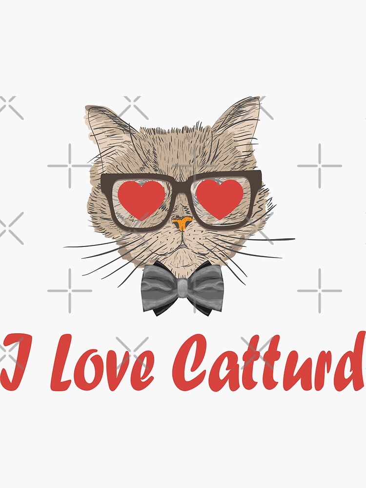 "I Love Catturd" Sticker for Sale by RYUK20 | Redbubble