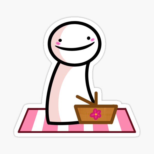 "Dream blob at a picnic" Sticker by Vixydraws | Redbubble