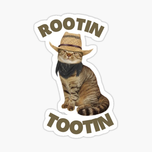 "Rootin Tootin Cowboy Cat" Sticker by farshad01 | Redbubble