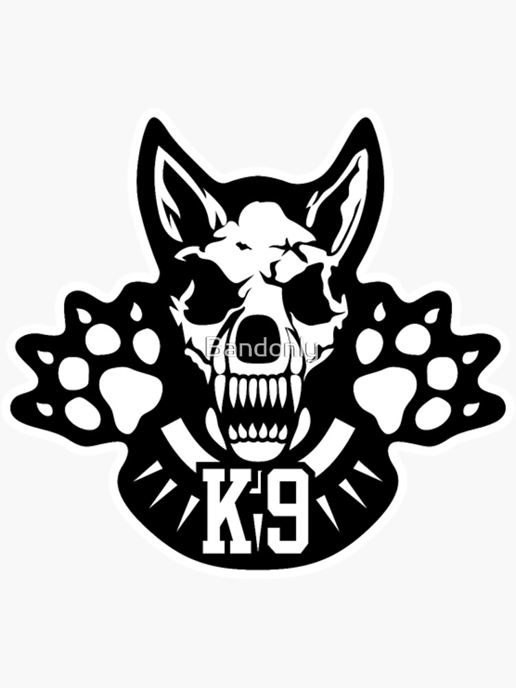 "K9 Skull" Sticker for Sale by Bandonly | Redbubble
