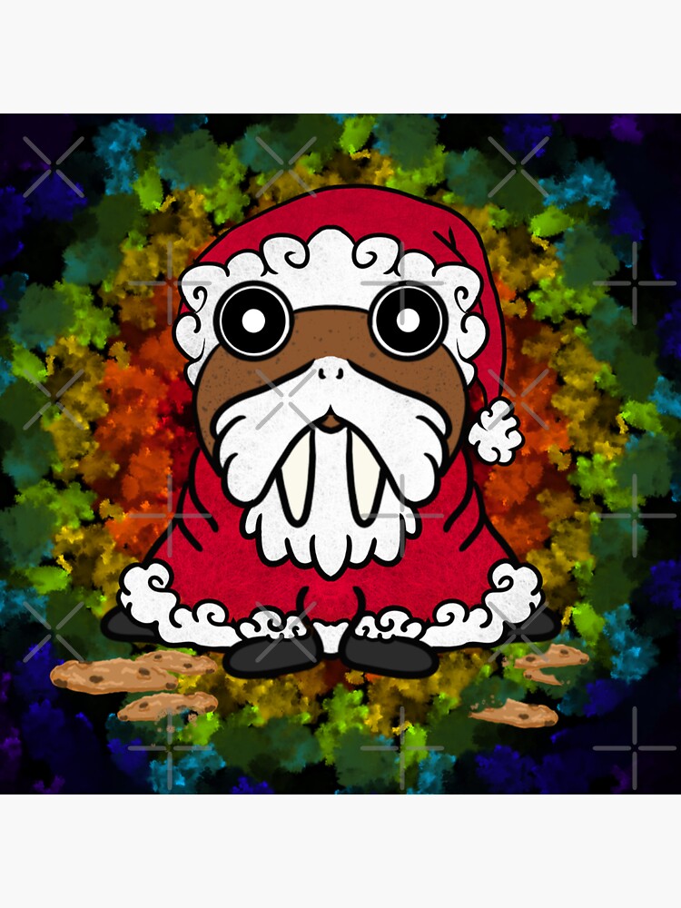 "Holiday Walrus " Sticker by TuskyWusky | Redbubble