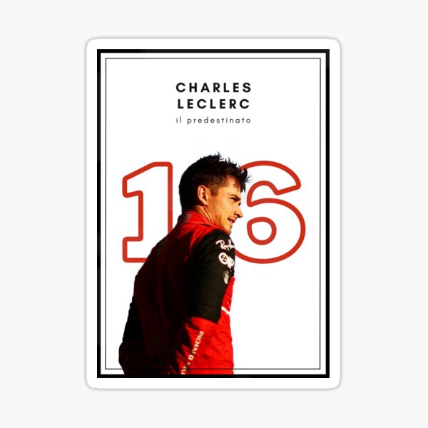 "Charles Leclerc poster" Sticker by noorakyy | Redbubble