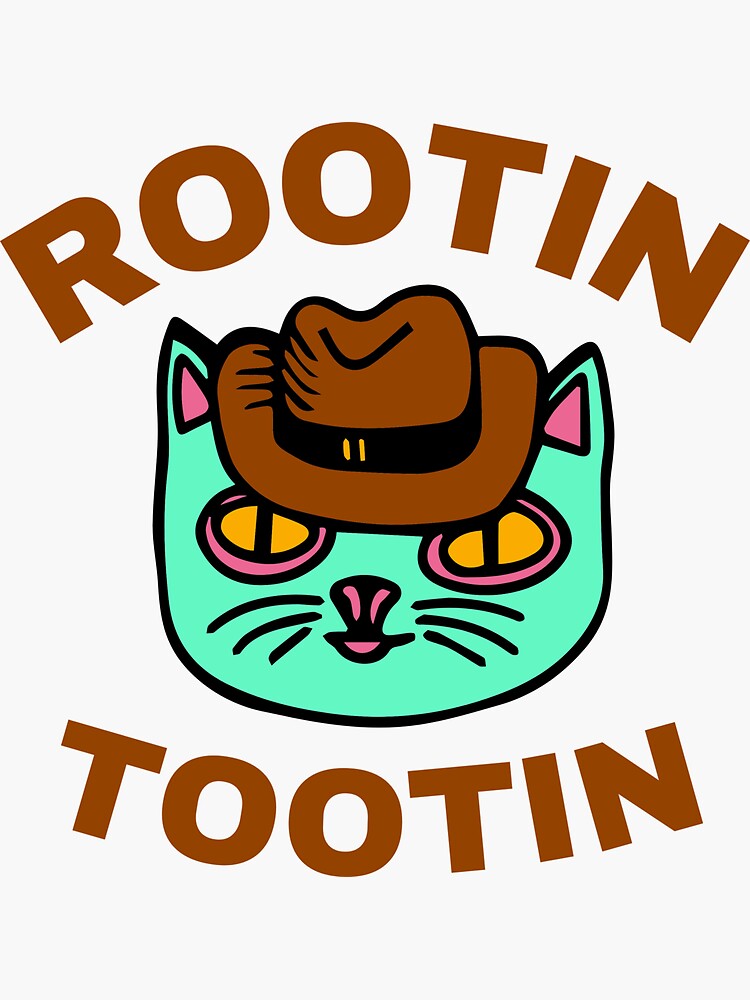"Rootin Tootin Cowboy Cat" Sticker for Sale by farshad01 | Redbubble