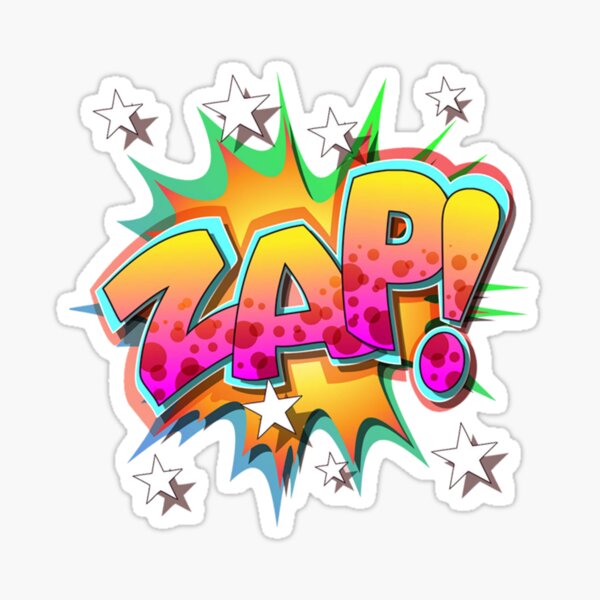 "Zap" Sticker for Sale by AlphaRid | Redbubble