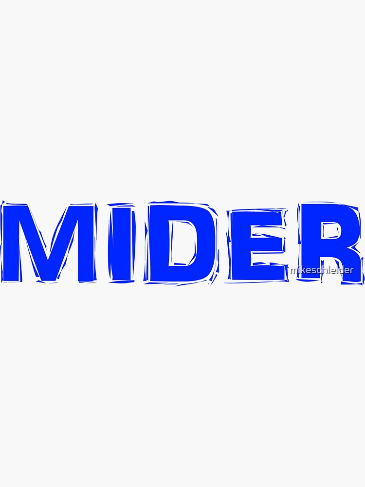 "Mider" Sticker for Sale by mikeschleider | Redbubble
