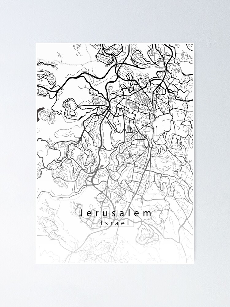 "Jerusalem Israel City Map" Poster by Robin-Niemczyk | Redbubble